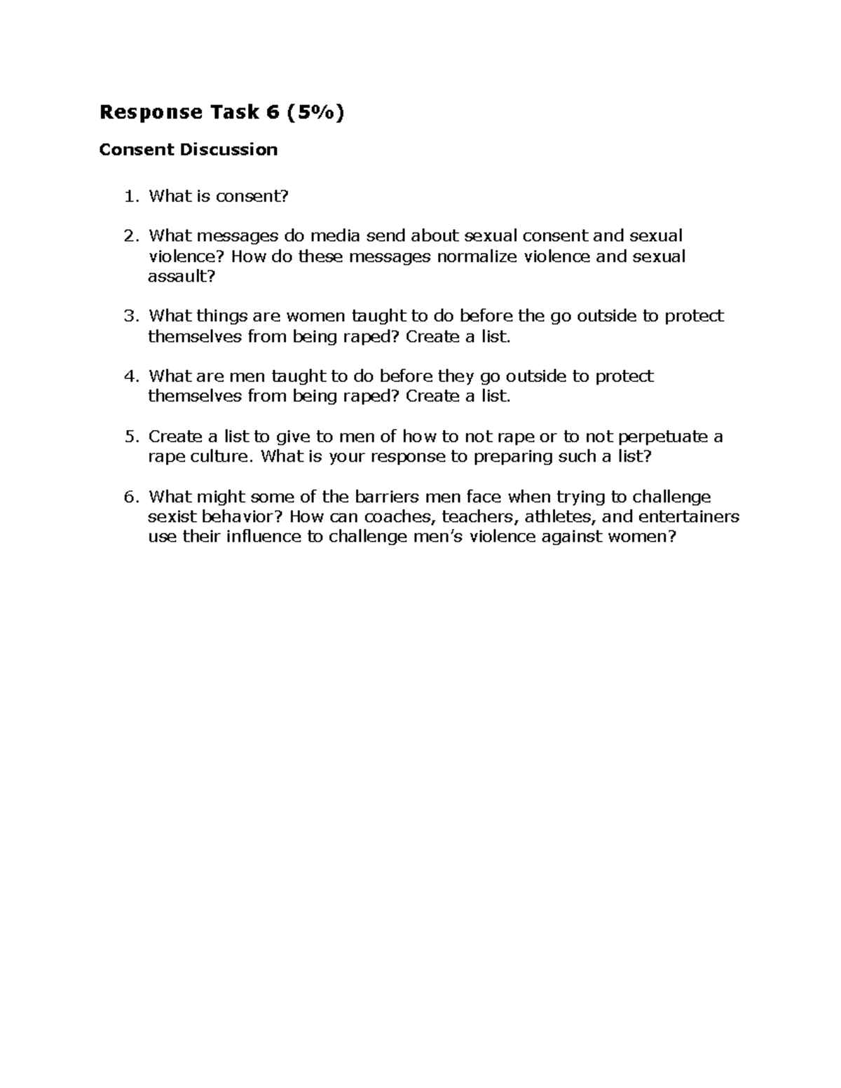 Response tasks 06 instructions and rubric - Response Task 6 (5% ...