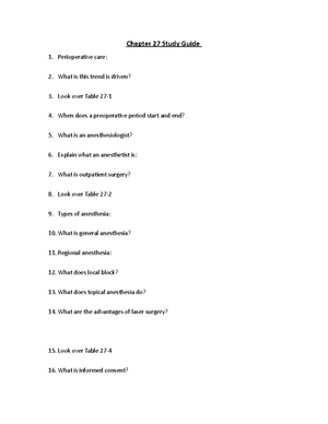 Chapter 23 Study Guide - Chapter 23 Study Guide Inactivity leads to ...