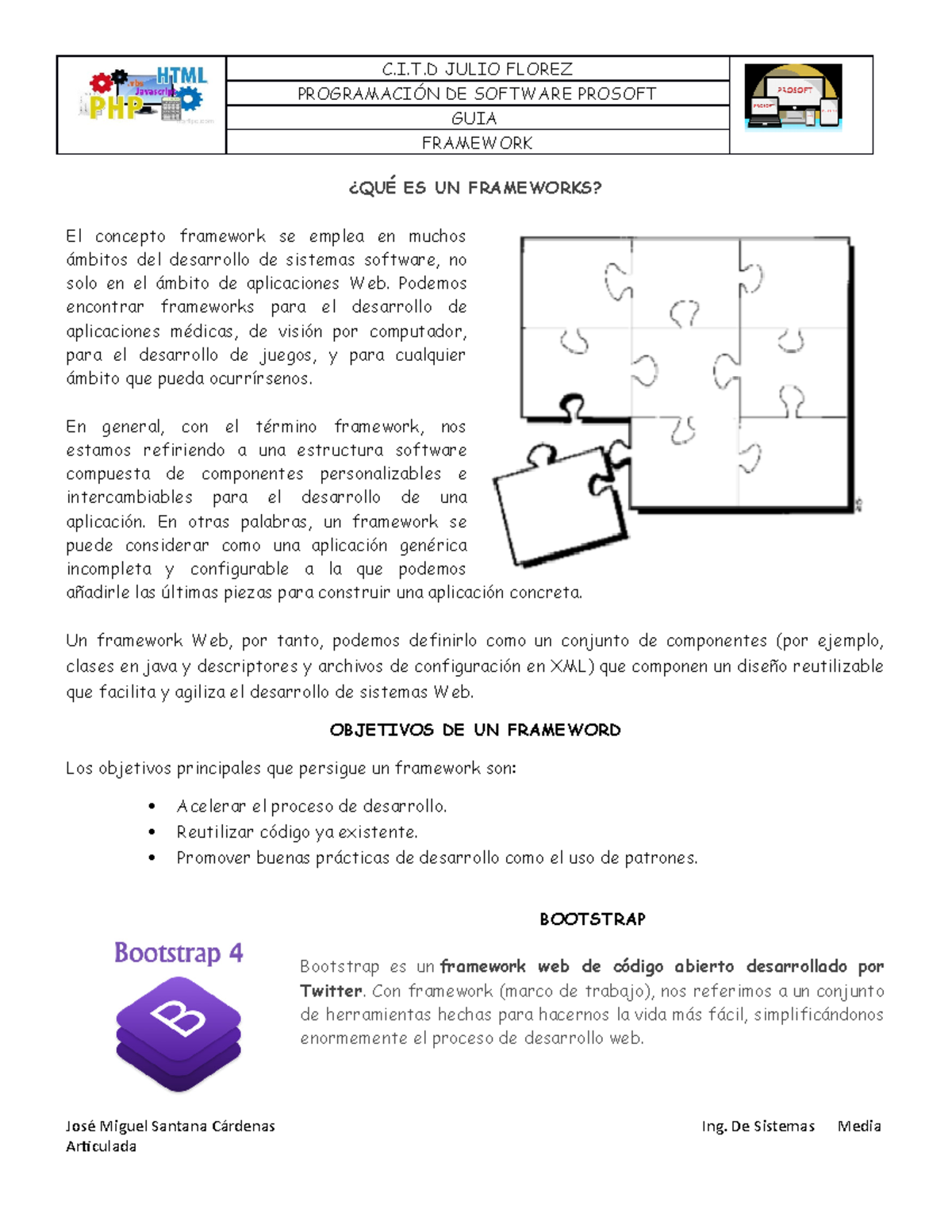 GUIA 1 QUÉ ES UN Frameworks - PROGRAMACIÓN DE SOFTWARE PROSOFT GUIA ...