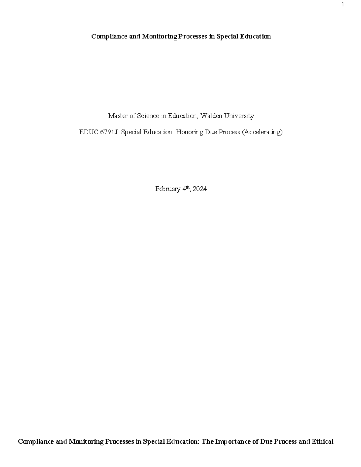 MD 3 -SPED - Spec Ed: Honoring Due Process - Compliance and Monitoring ...