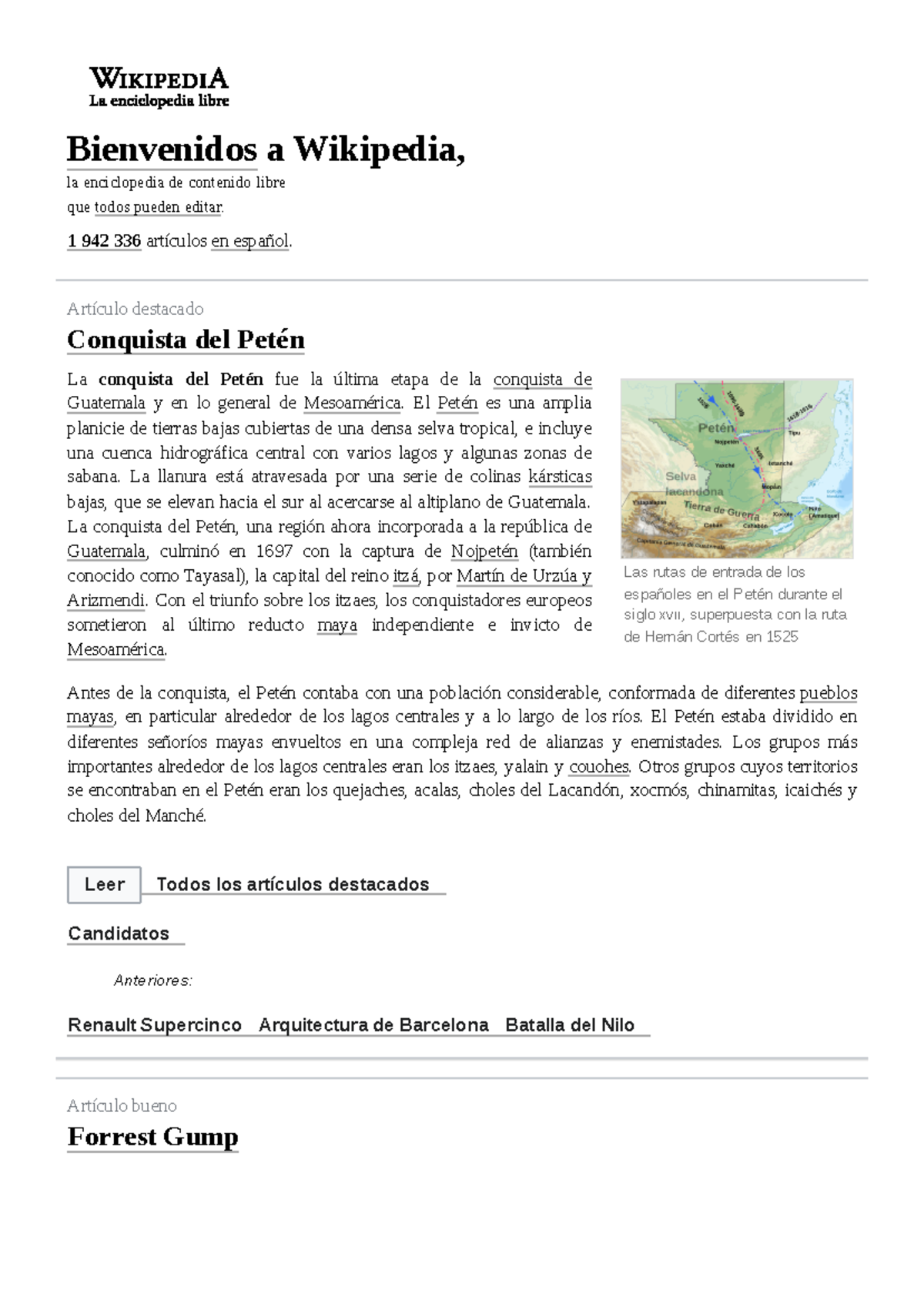 Wikipedia Portada - ... - Las rutas de entrada de los españoles en el ...