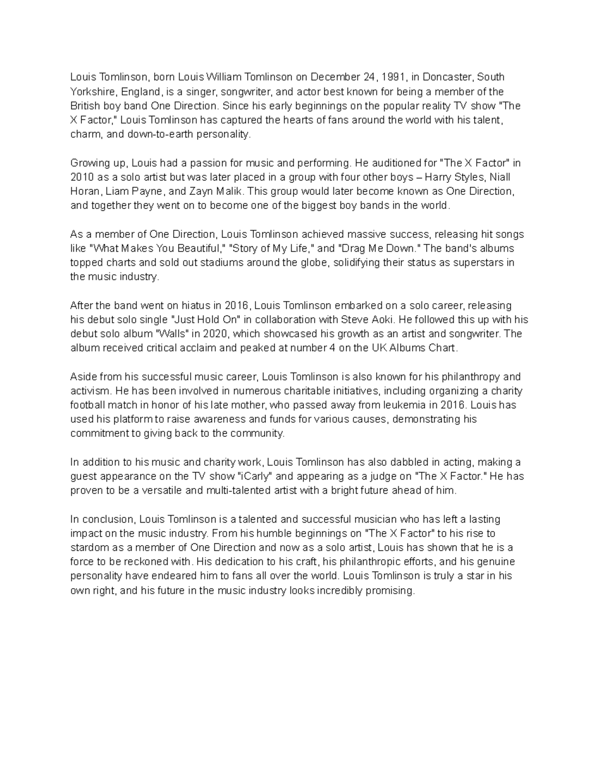 Tomlinson - cfrtyuiopl,mnbvcx - Louis Tomlinson, born Louis William ...