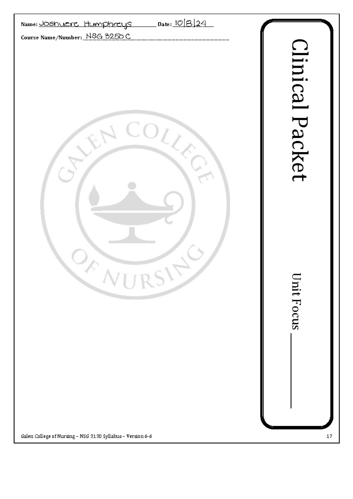 Clinical Packet 1 241009 230130 - Name