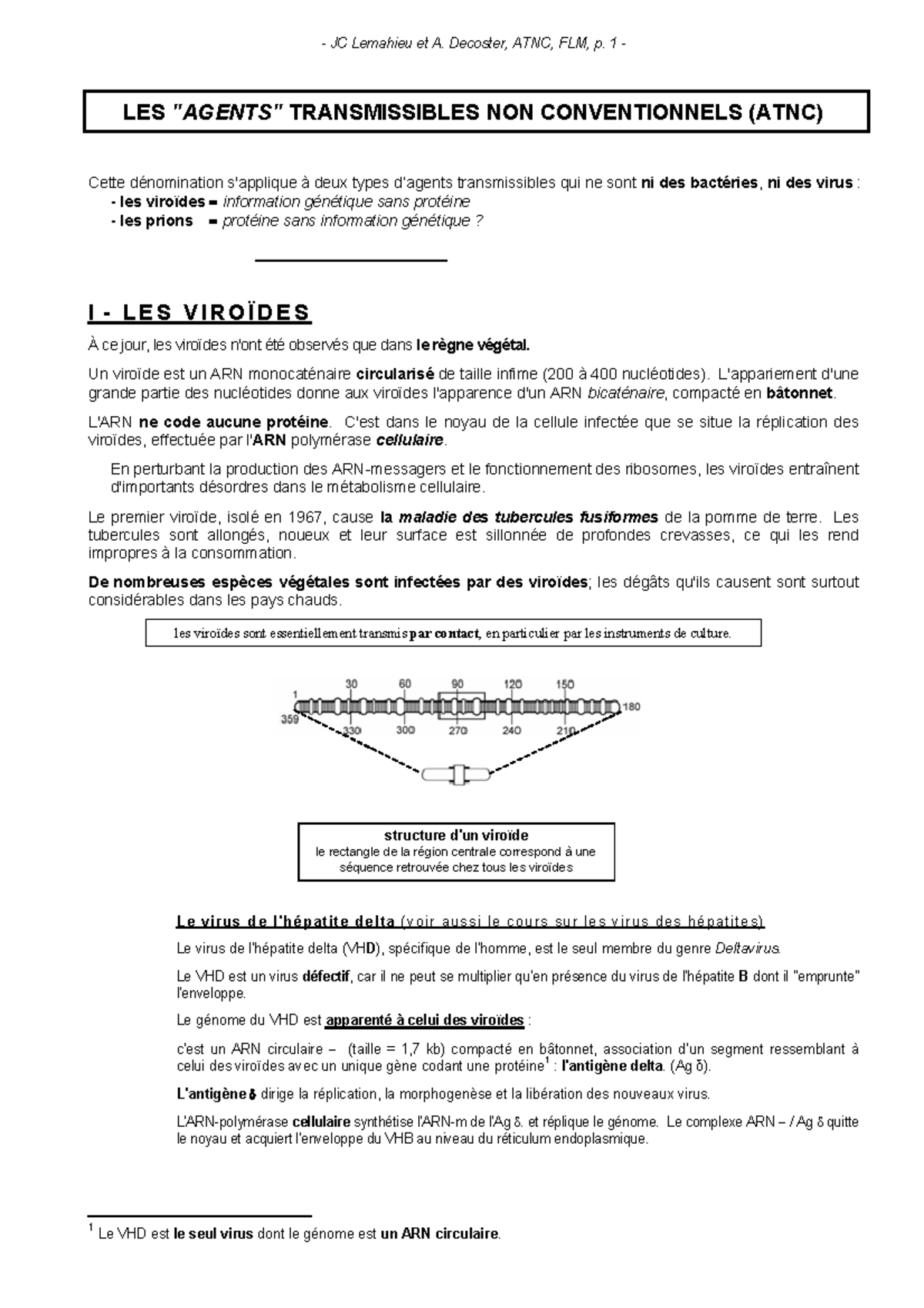 Atnc05 - thanks - LES "AGENTS" TRANSMISSIBLES NON CONVENTIONNELS (ATNC ...