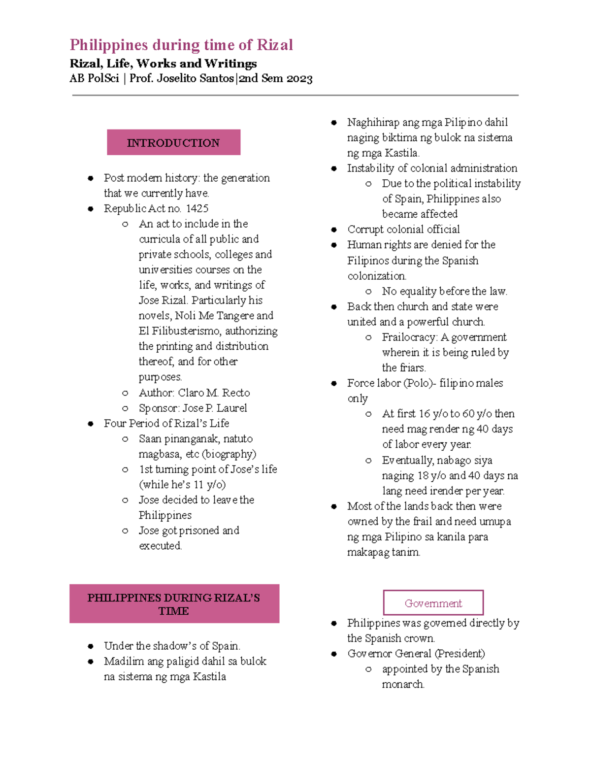 Philippines during time of rizal - Philippines during time of Rizal ...