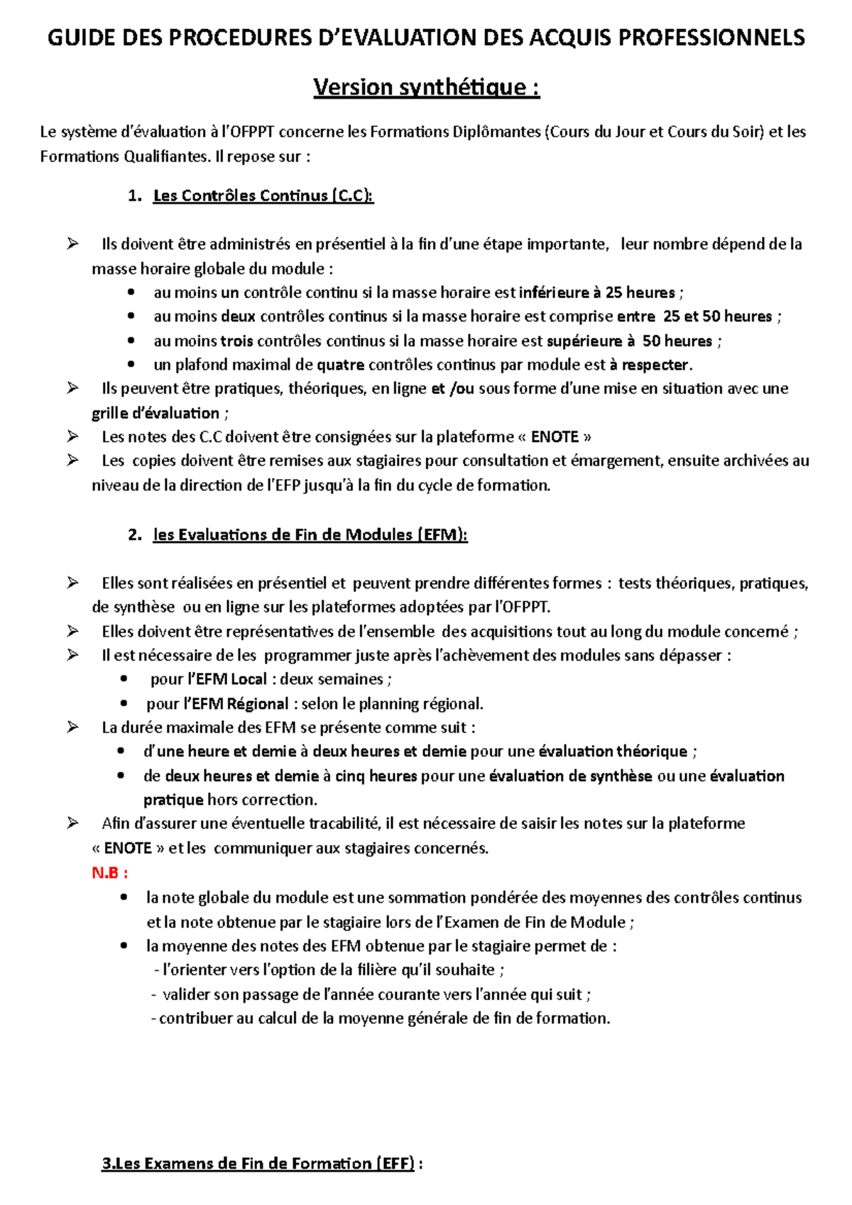 Version synthétique - finance et gestion - GUIDE DES PROCEDURES D ...
