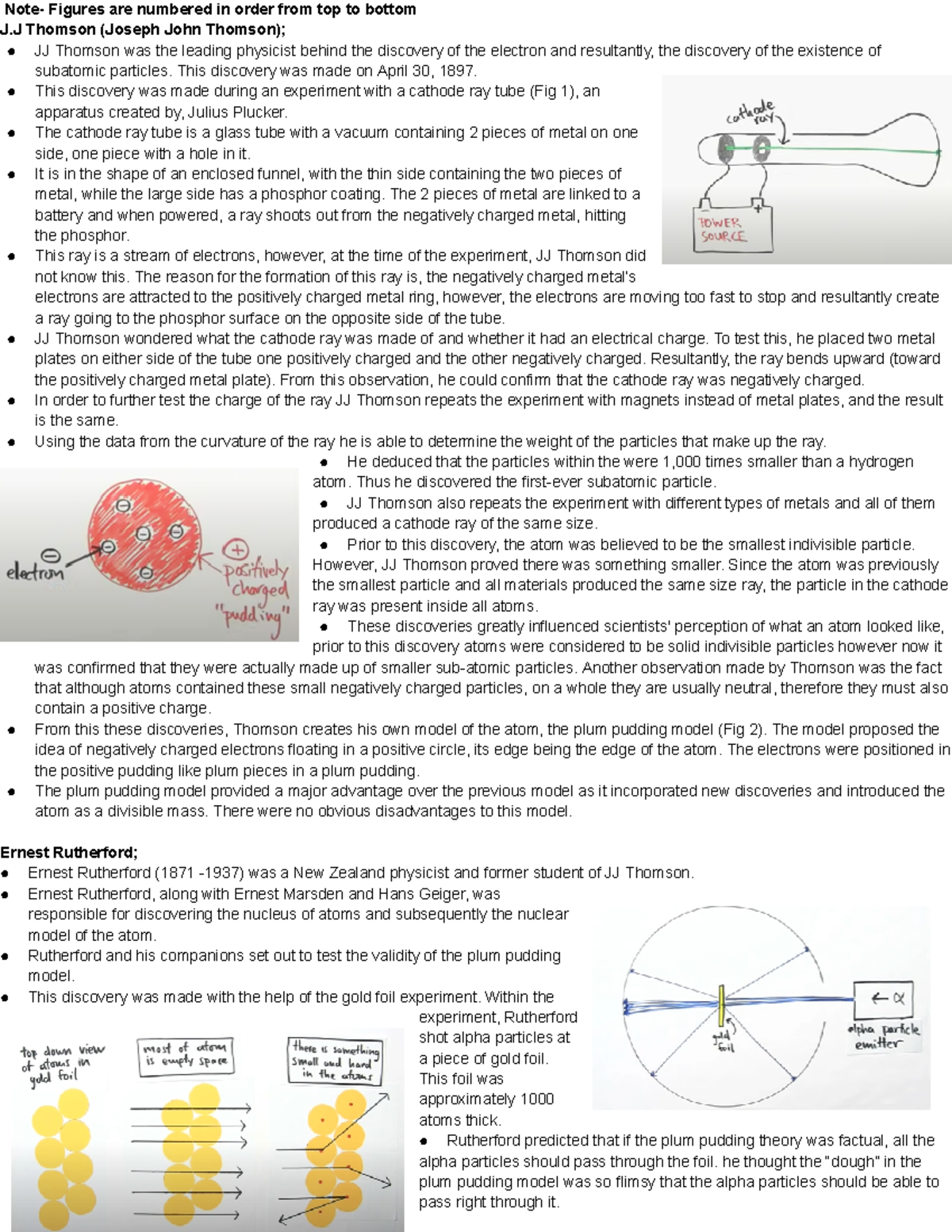 Science depth study - Note- Figures are numbered in order from top to ...
