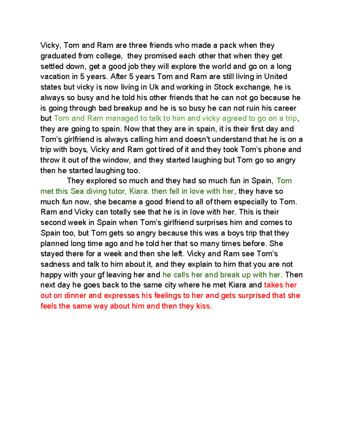 Film - film notes - Vicky, Tom and Ram are three friends who made a ...