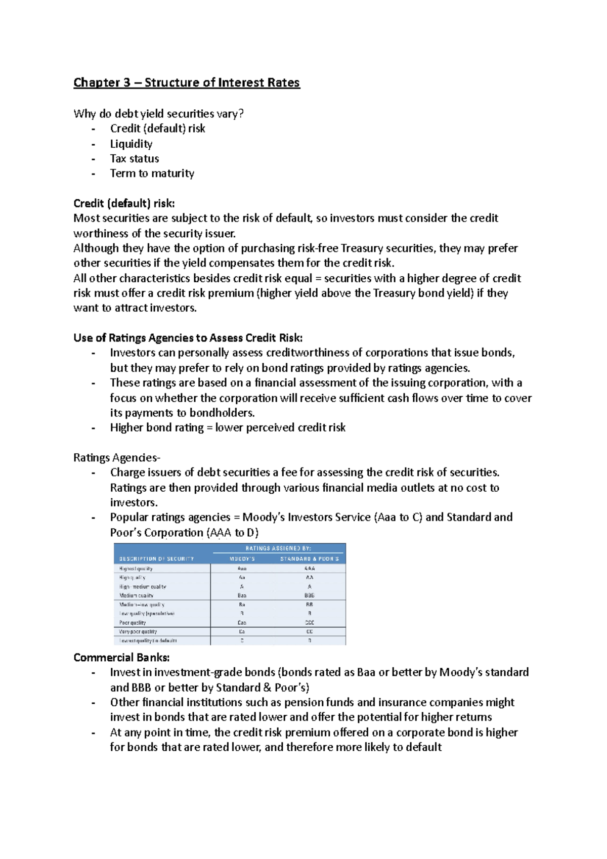 Chapter 3 - Structure of Interest Rates - Chapter 3 – Structure of ...