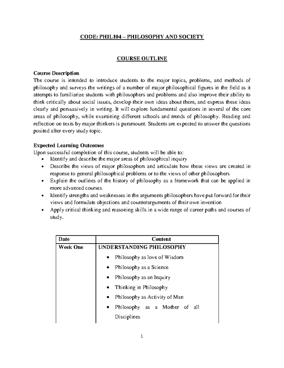 PHIL 104 Class Handouts - CODE: PHIL104 – PHILOSOPHY AND SOCIETY COURSE ...