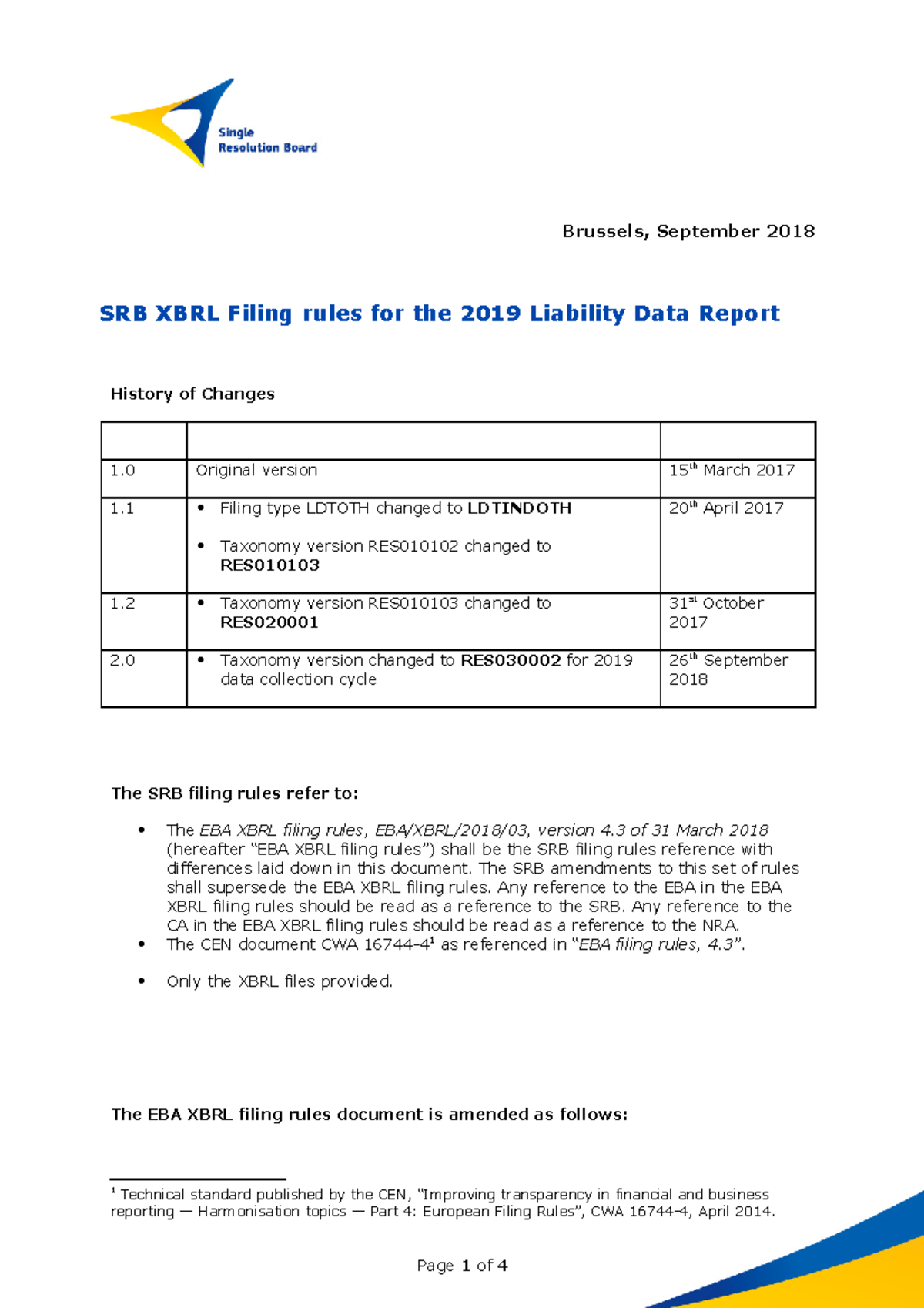 Srb ldr filing rules v2 - Zie bestand, goede vragen - Brussels ...