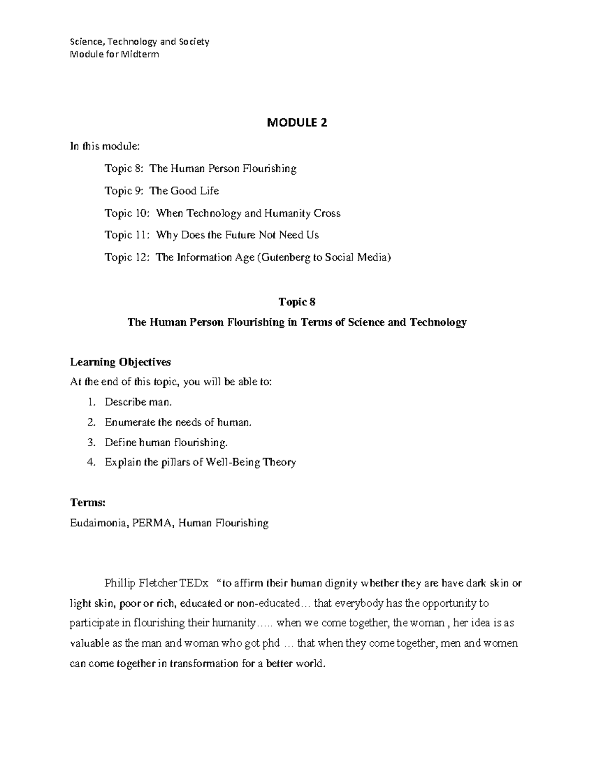 Module (Midterm) - Science, Technology and Society - Studocu