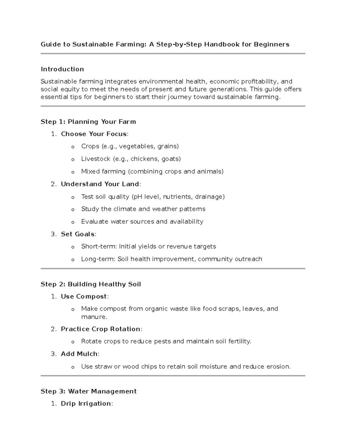 Guide to Sustainable Farming - stu - Guide to Sustainable Farming: A ...