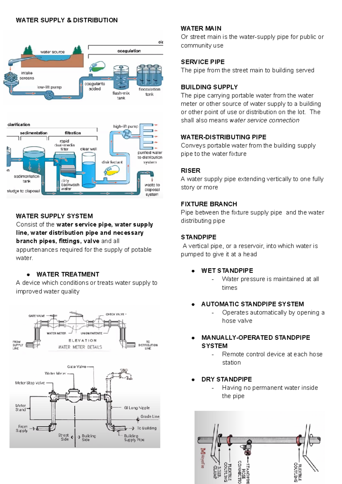water distribution and materials - WATER SUPPLY & DISTRIBUTION WATER ...