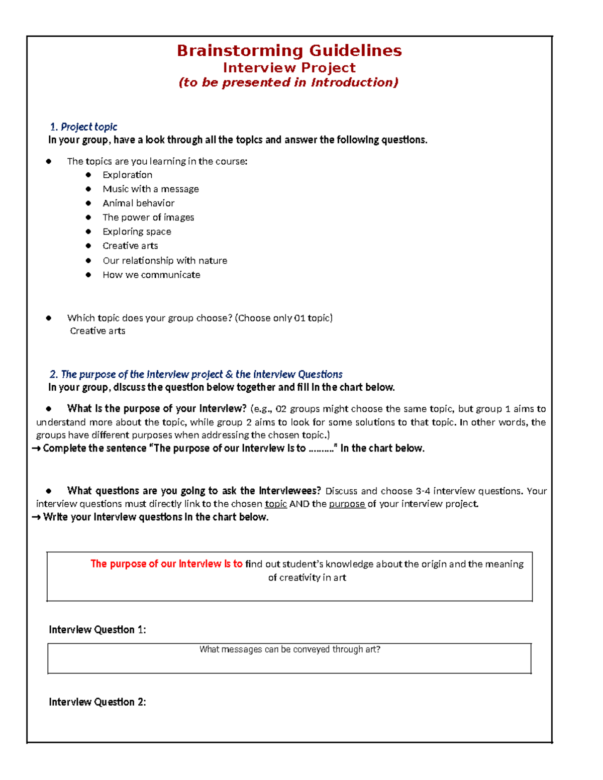 232 71ENG410043 31 Group 5 Brainstorming 14Jan2024 - Brainstorming Guidelines Interview Project ...