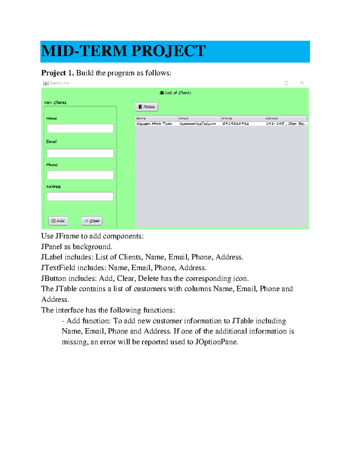 MID-TERM Project JAVA - khong nen tham khao nha mnMục đích lấy đề tham ...