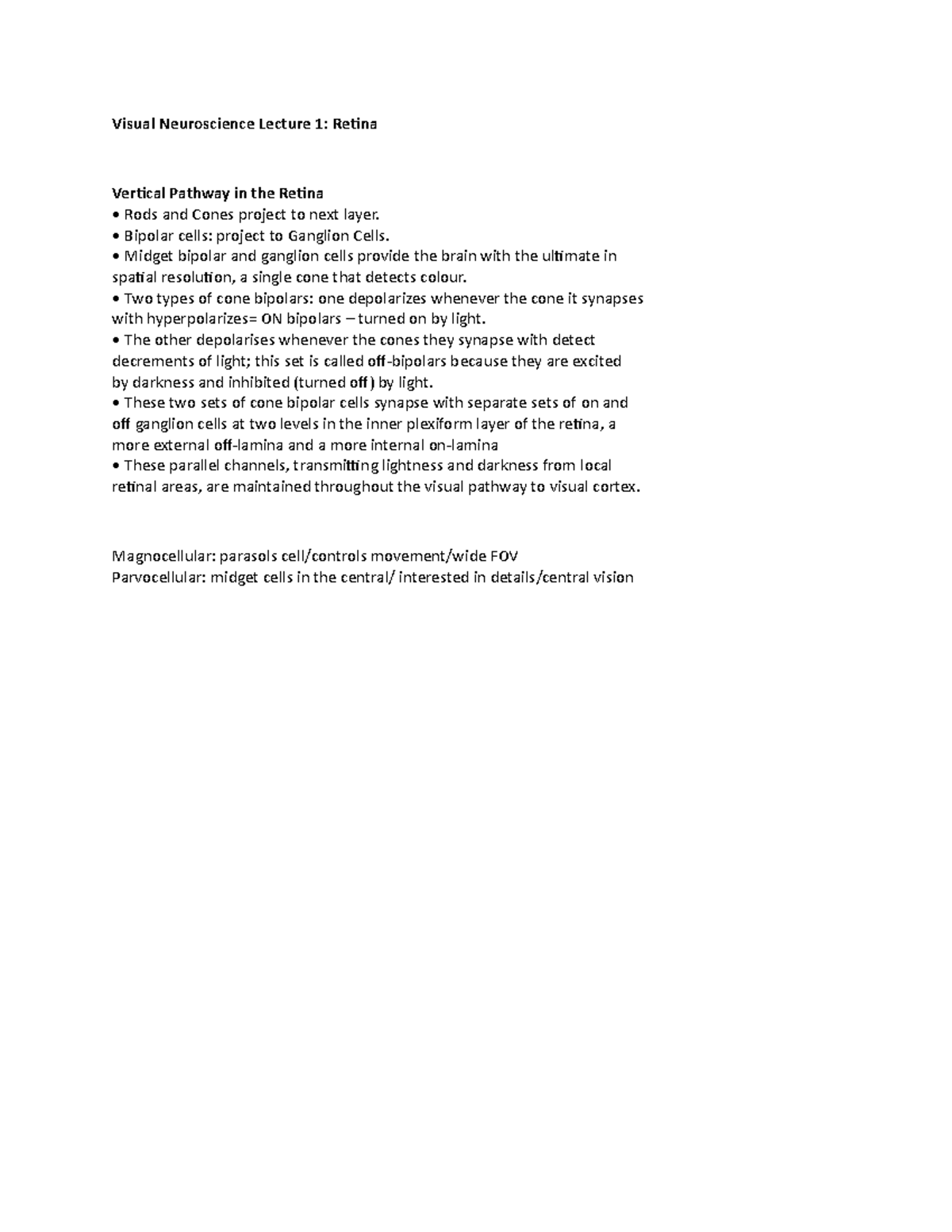 Visual Neuroscience Lecture 1 250919 - Visual Neuroscience Lecture 1 ...