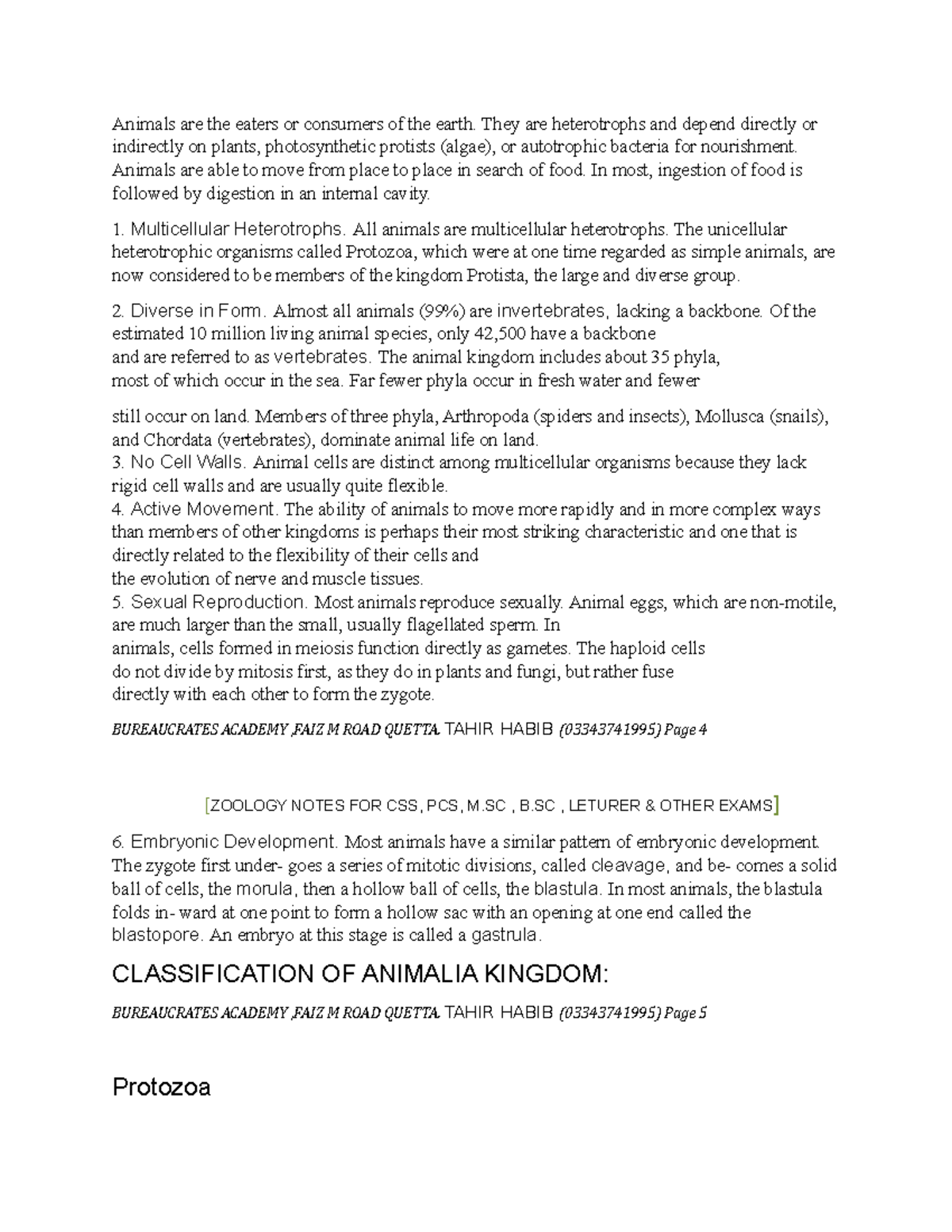 Zoology notes 2 - Animals are the eaters or consumers of the earth ...