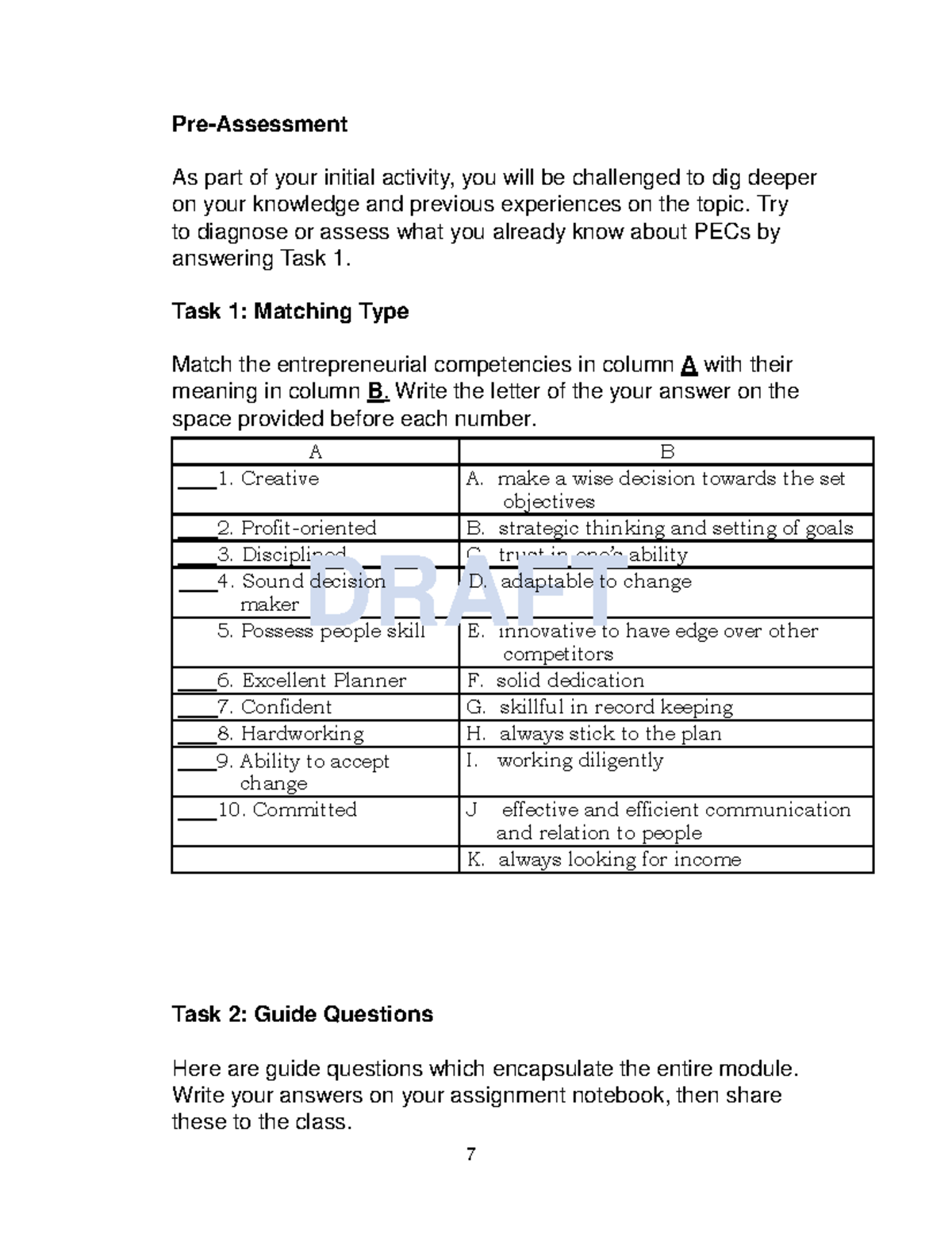 Electricity-PECS-Module - A B Creative A. make a wise decision towards ...