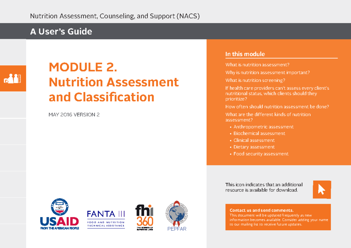 NACS- Nutrition Assessment Users-Guide-Module 2-May2016 - FANTA III F O ...