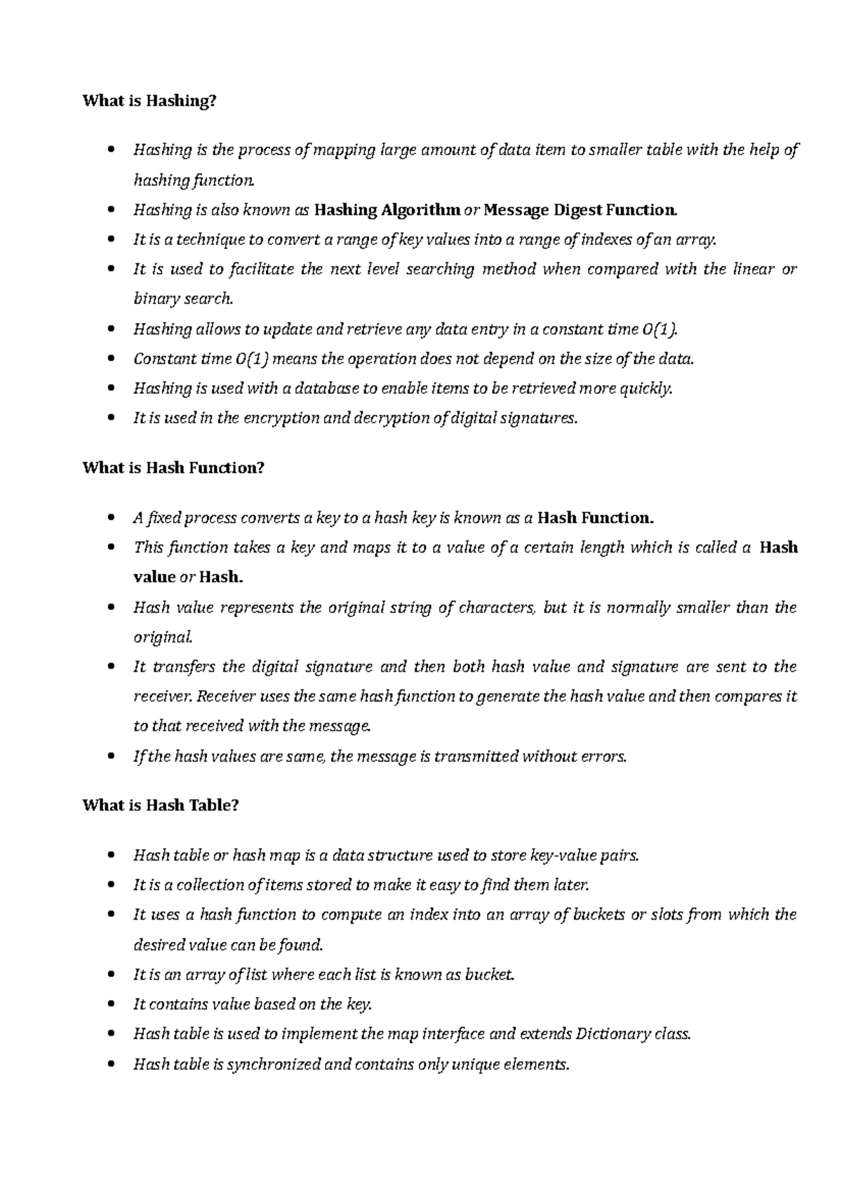Hashing in Data Structures - What is Hashing? Hashing is the process of ...