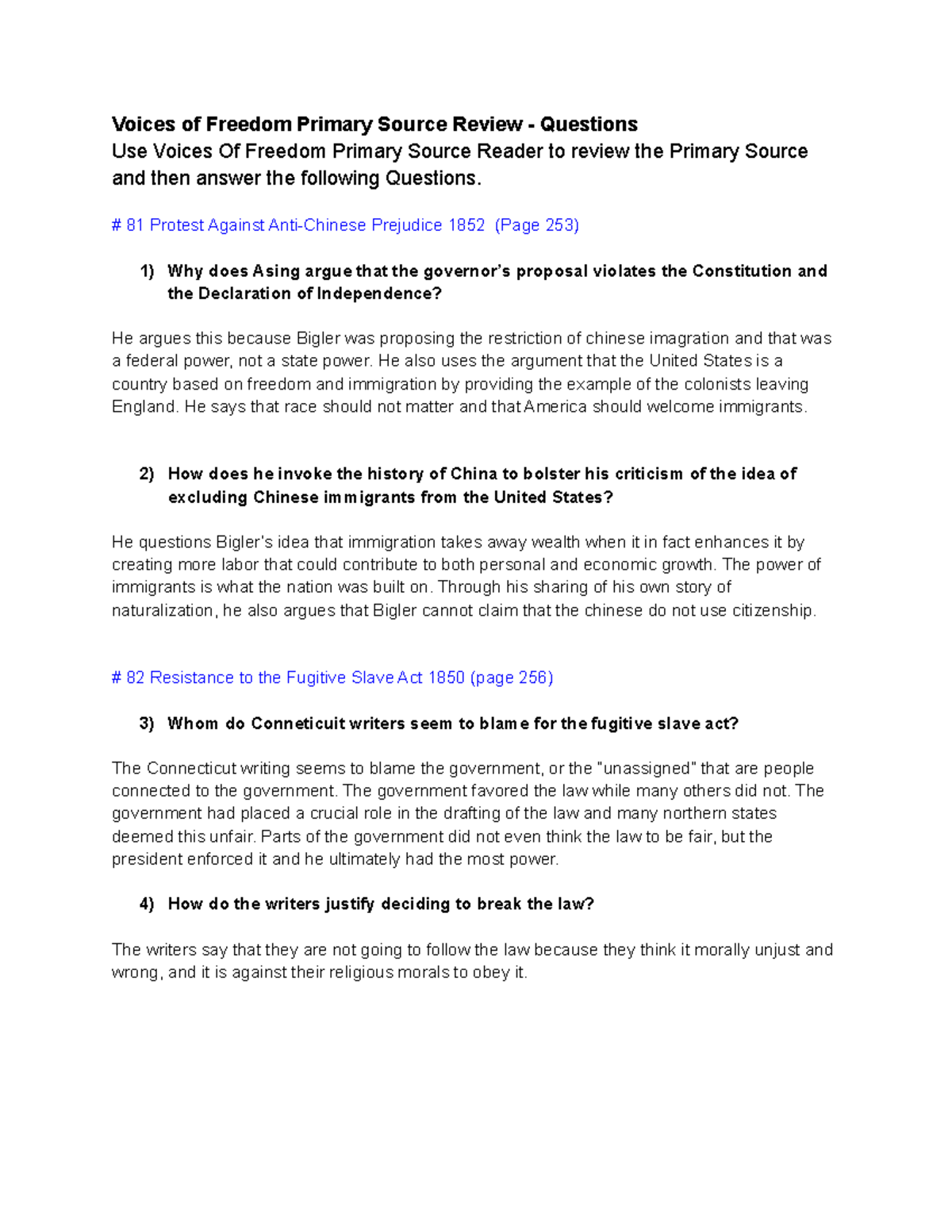 Copy of Voices of Freedom - # 81 and 82 - Voices of Freedom Primary ...