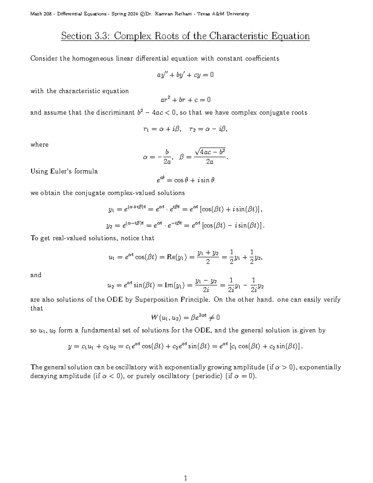 3 - diff eq notes for reihmani class - Math 308 - Differential ...