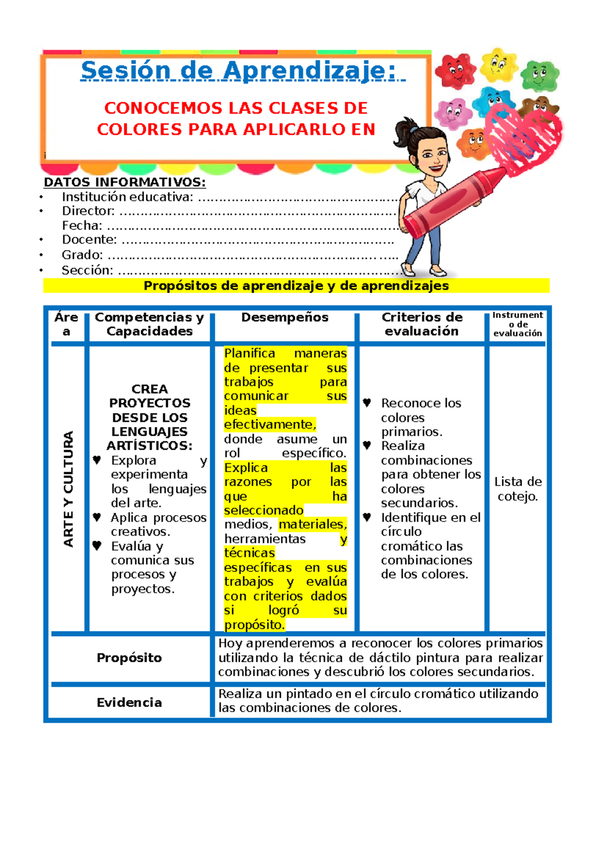 6° DIA 5 Semana 1 Conocemos LAS Clases DE Colores PARA Aplicarlo EN ...