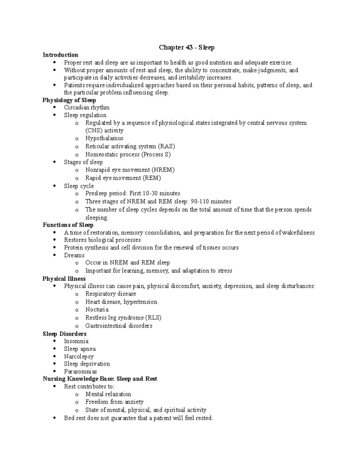 Chapter 43 sleep - Chapter 43 - Sleep Introduction Proper rest and ...