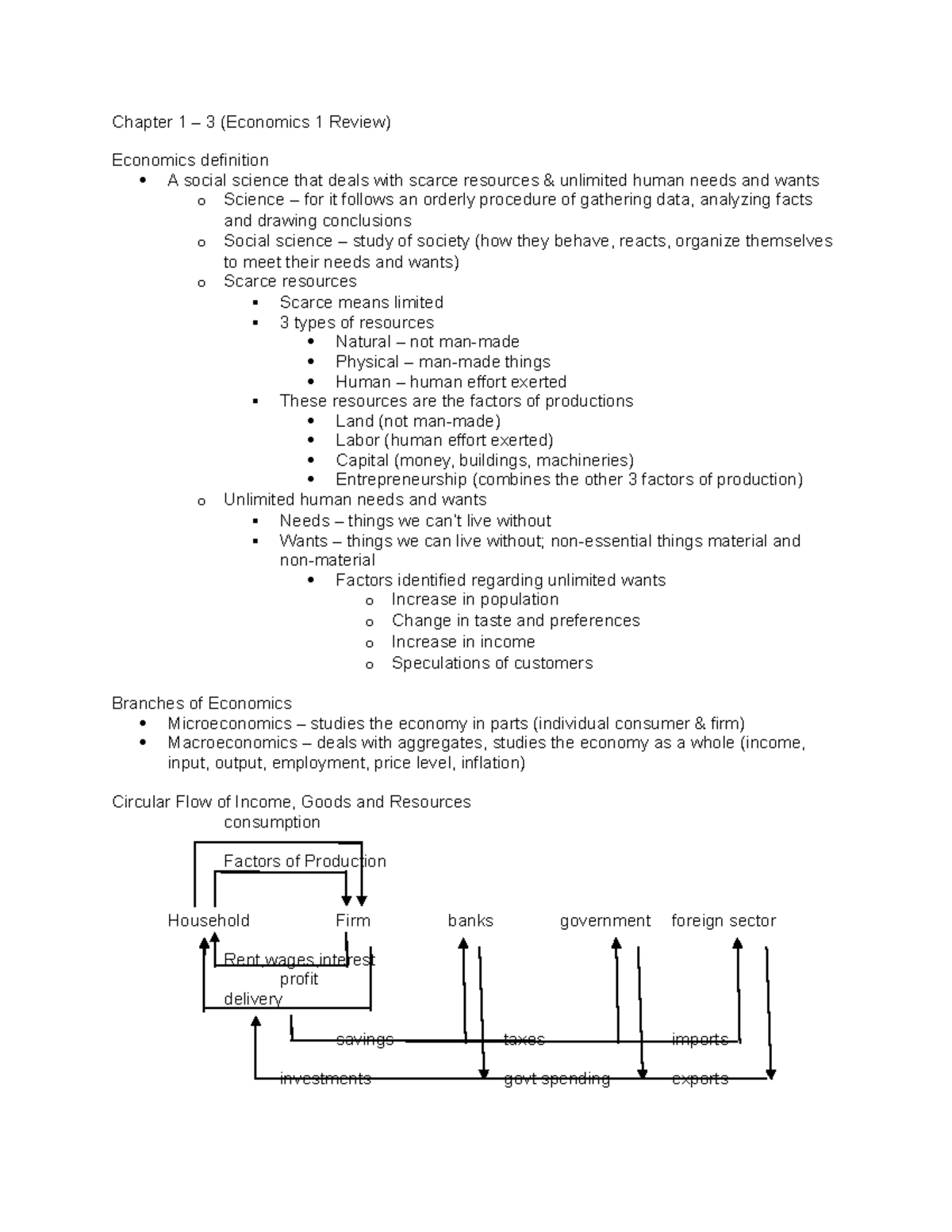 01.lesson chap prelims (econ 1 review) - Chapter 1 – 3 (Economics 1 ...