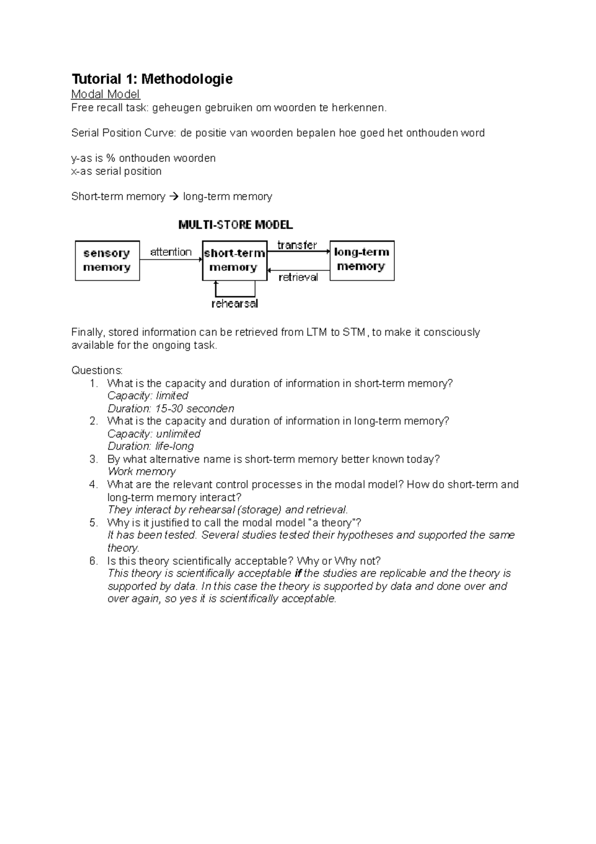 Tutorial 2 Methodologie - Tutorial 1: Methodologie Modal Model Free ...