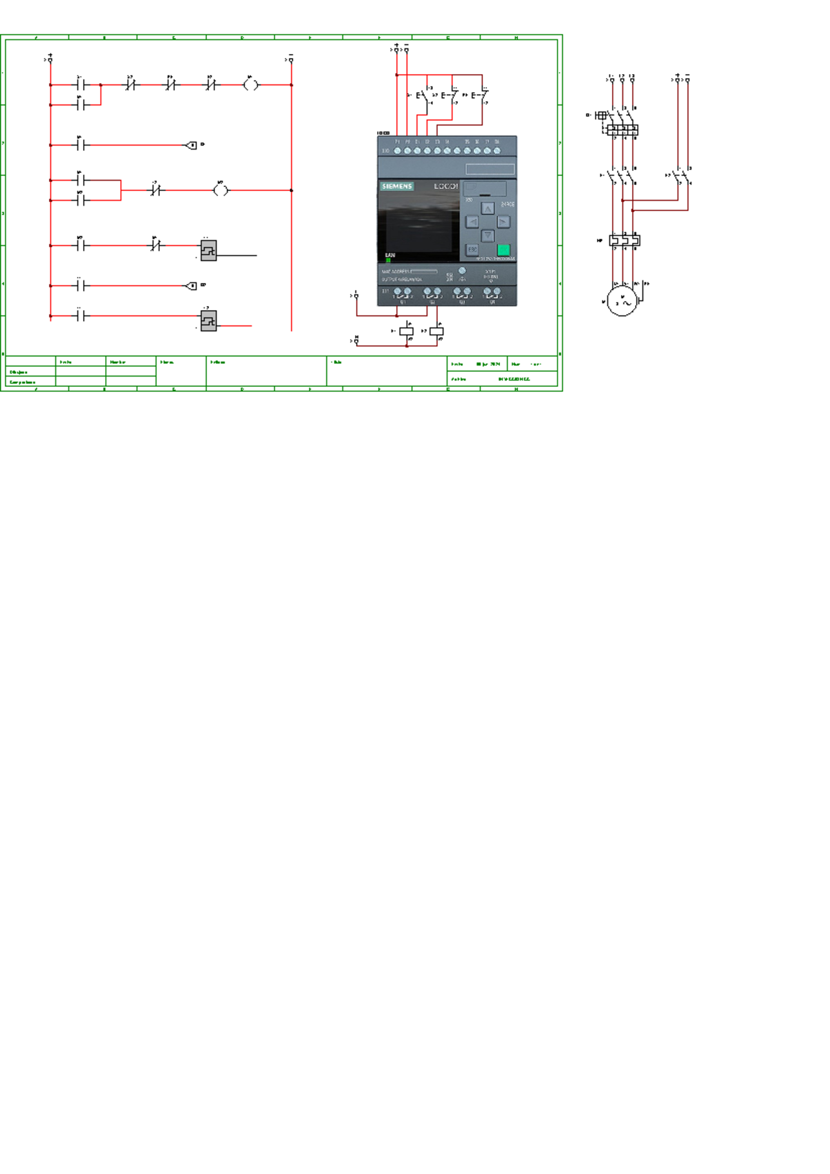 Inyeccion CC 1 - diagrama de control y fuerza - A A B B C C D D E E F F G G H H 1 1 2 2 3 3 4 4 ...