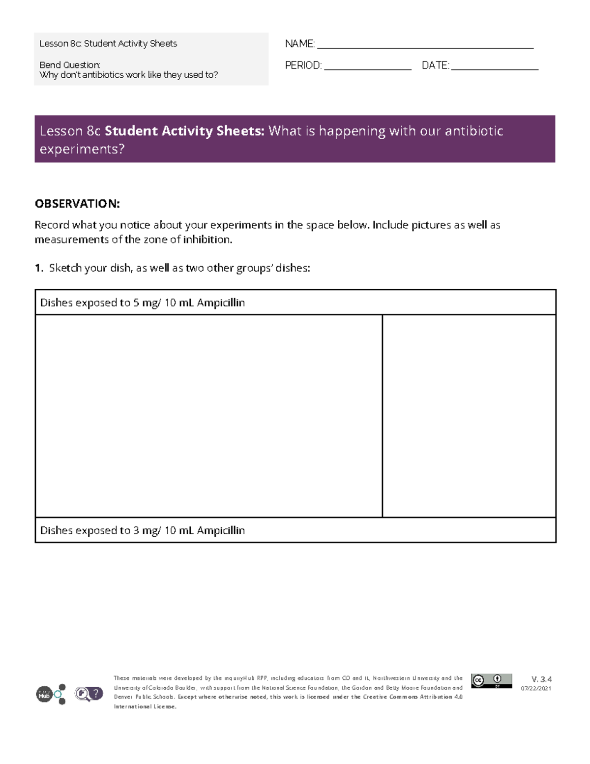 Lesson 8c Activity Sheet - Lesson 8c: Student Activity Sheets NAME ...
