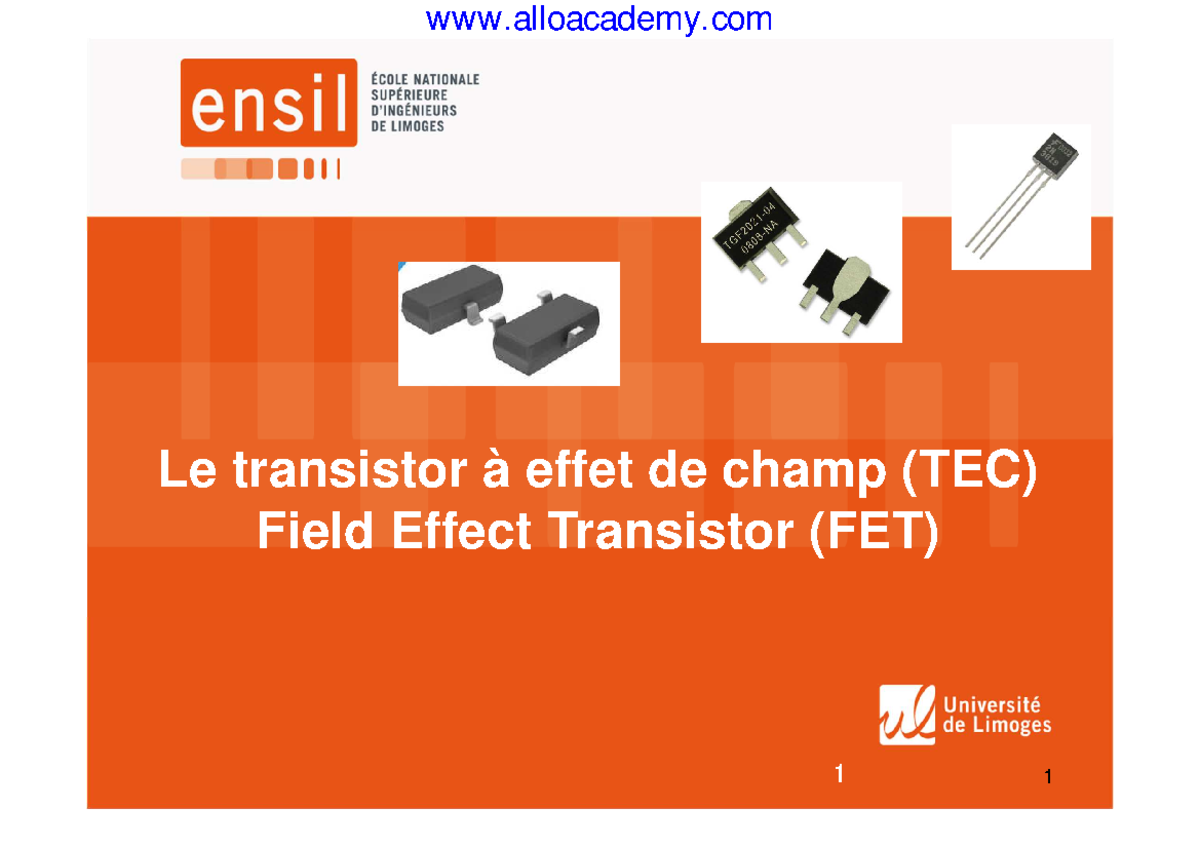 2transistors a effet de champ cours 02(www - Le transistor à effet de ...