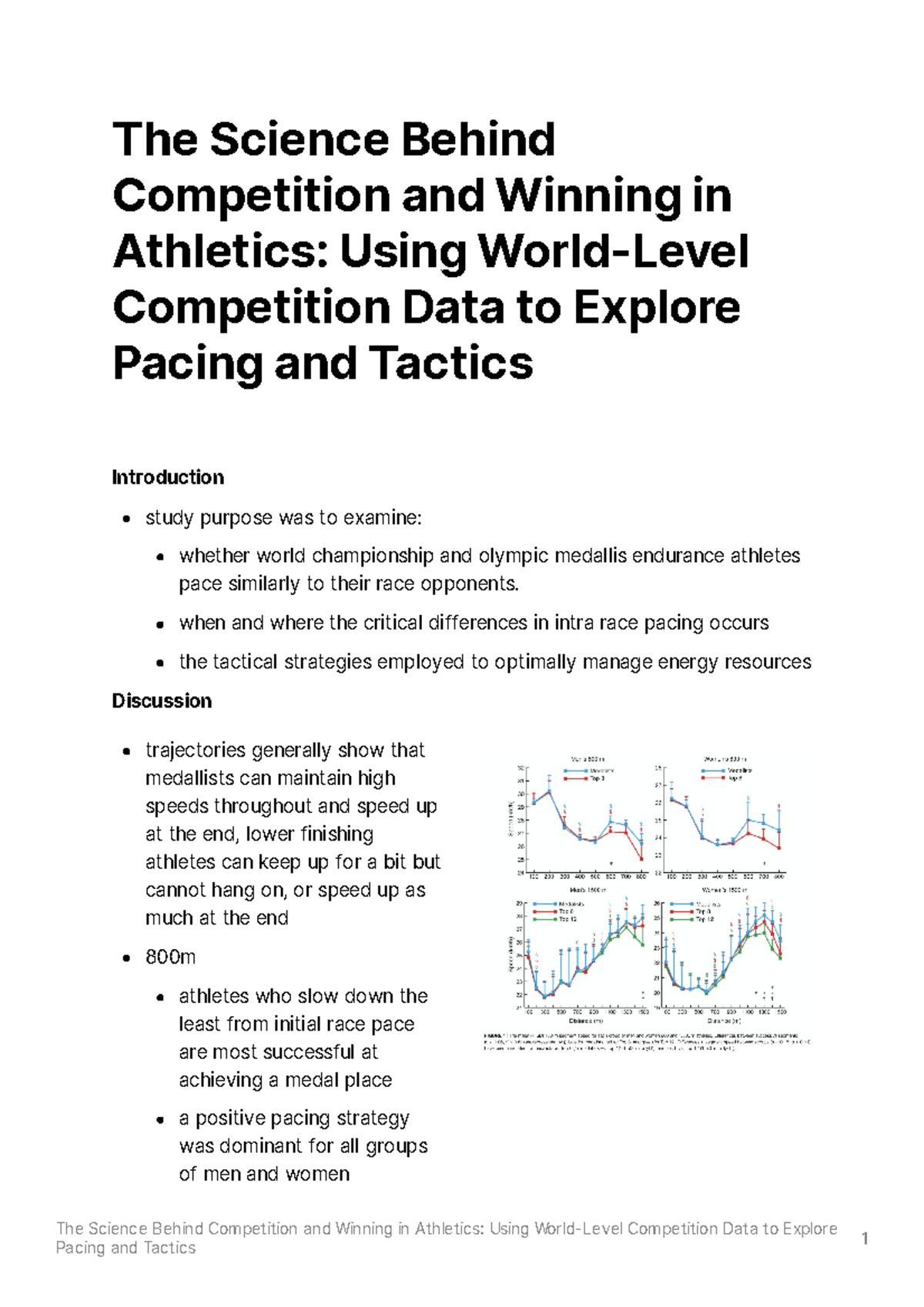 The Science Behind Competition and Winning in Athletics Using World ...