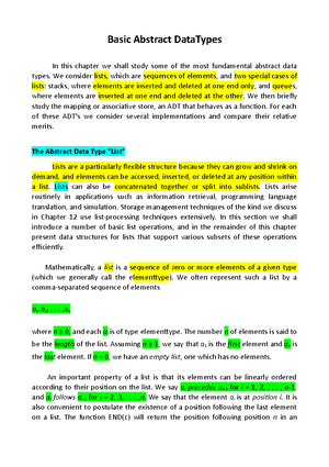 Basic Abstract Data Types - Stacks - Stacks A stack is a special kind ...