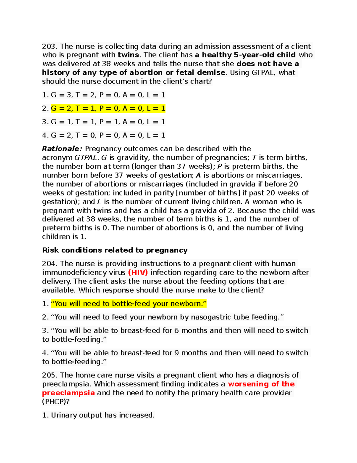 Ob book questions 3 - Obstetrics nursing - The nurse is collecting data ...