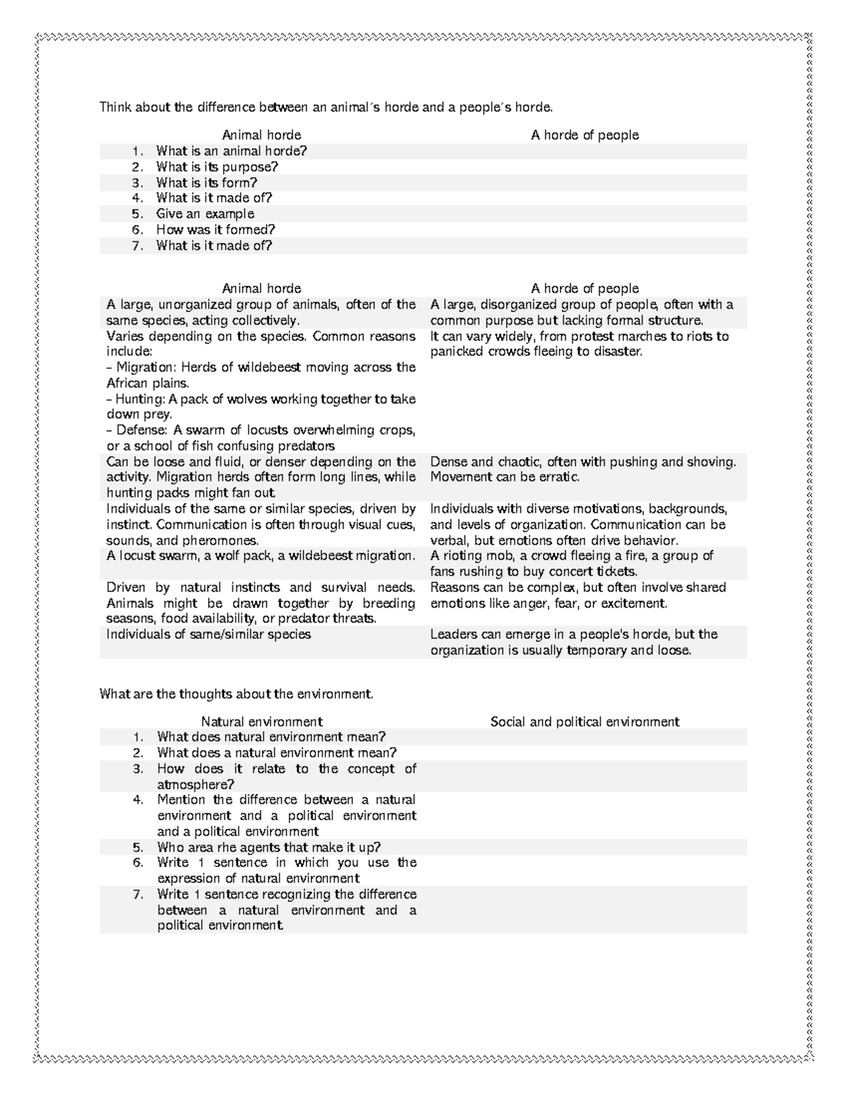 Activity 19-03-24 - cdxx - Think about the difference between an animal ...