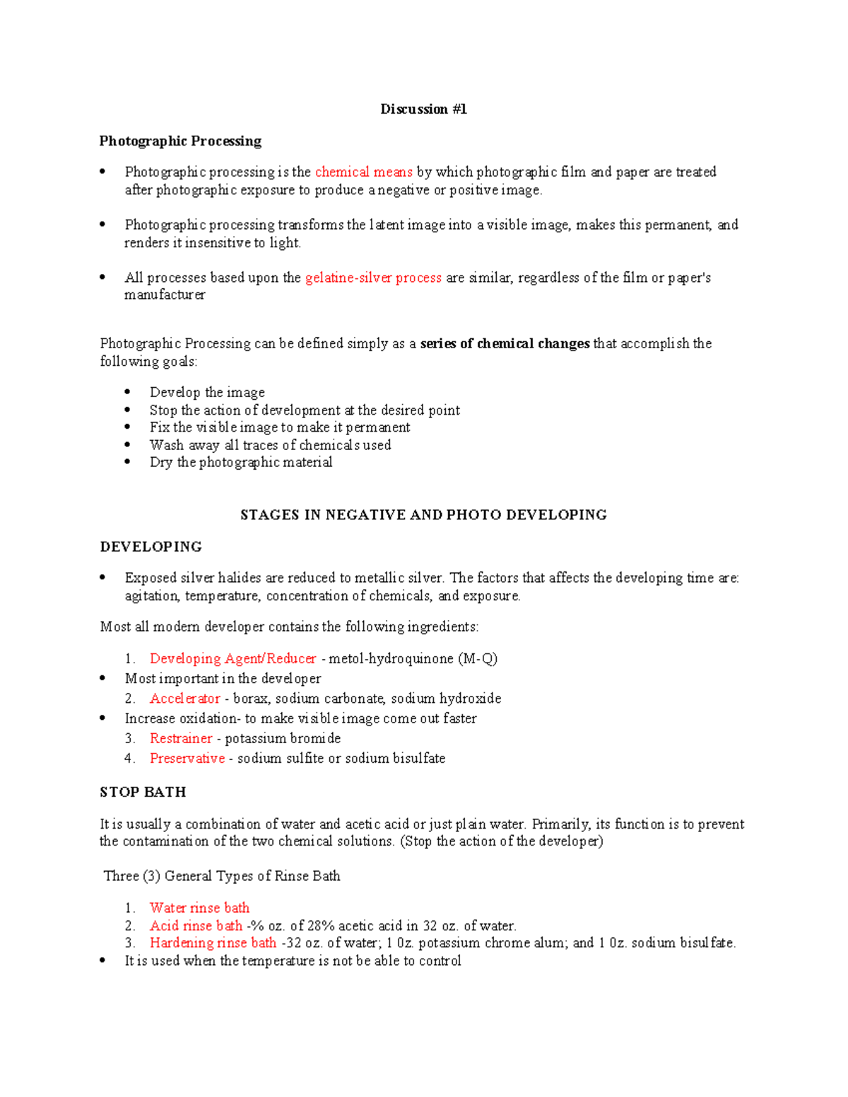 Photographic-Processing-reviewer - Discussion # Photographic Processing Photographic processing ...