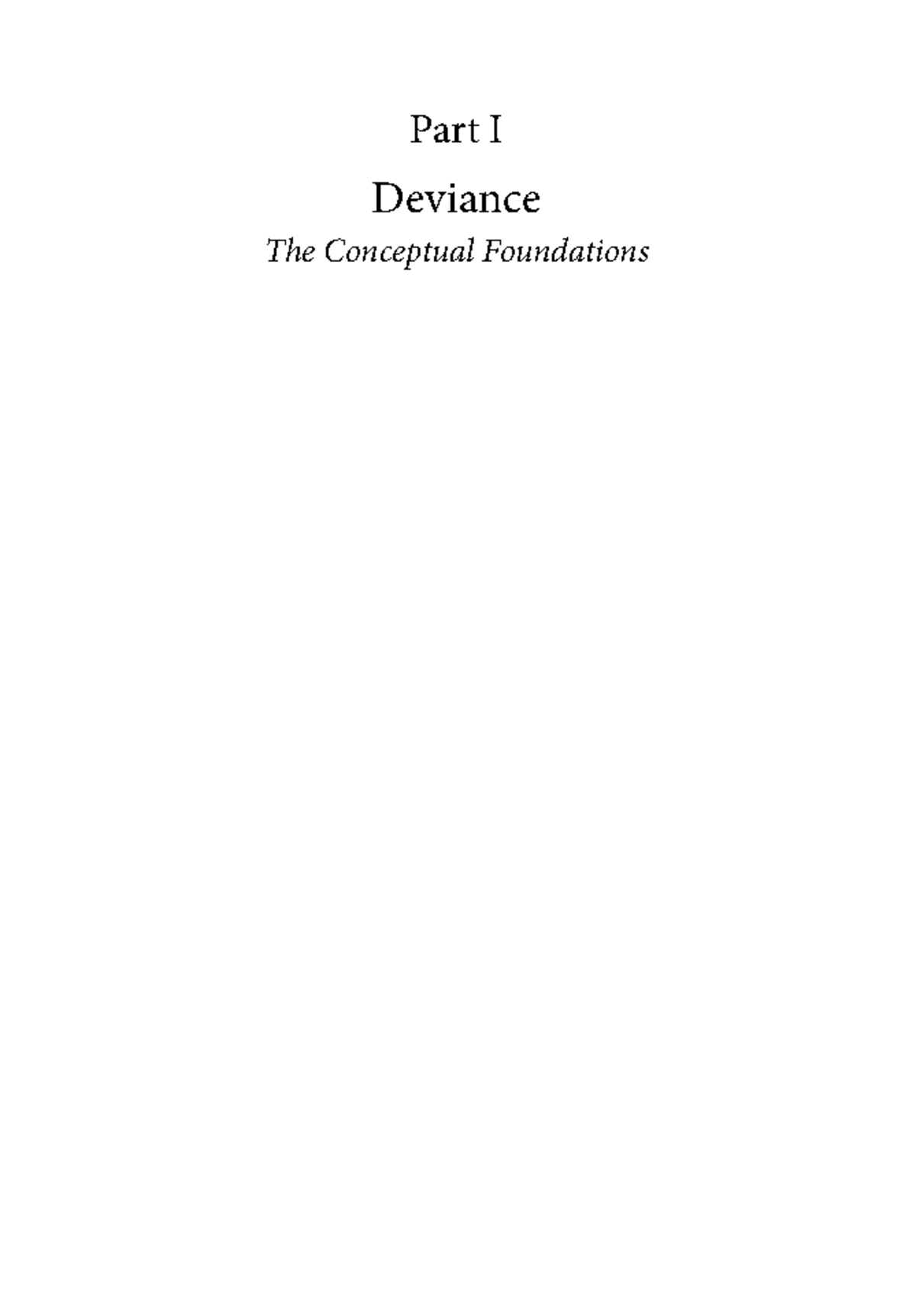 The Sociology of Deviance - Erich Goode - Deviance The Conceptual ...