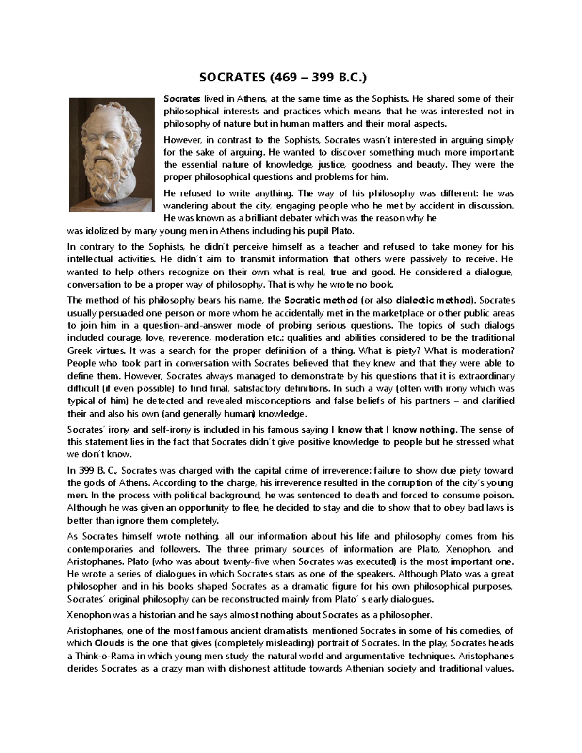 Socrates - Warning: TT: undefined function: 32 SOCRATES (469 – 399 B ...