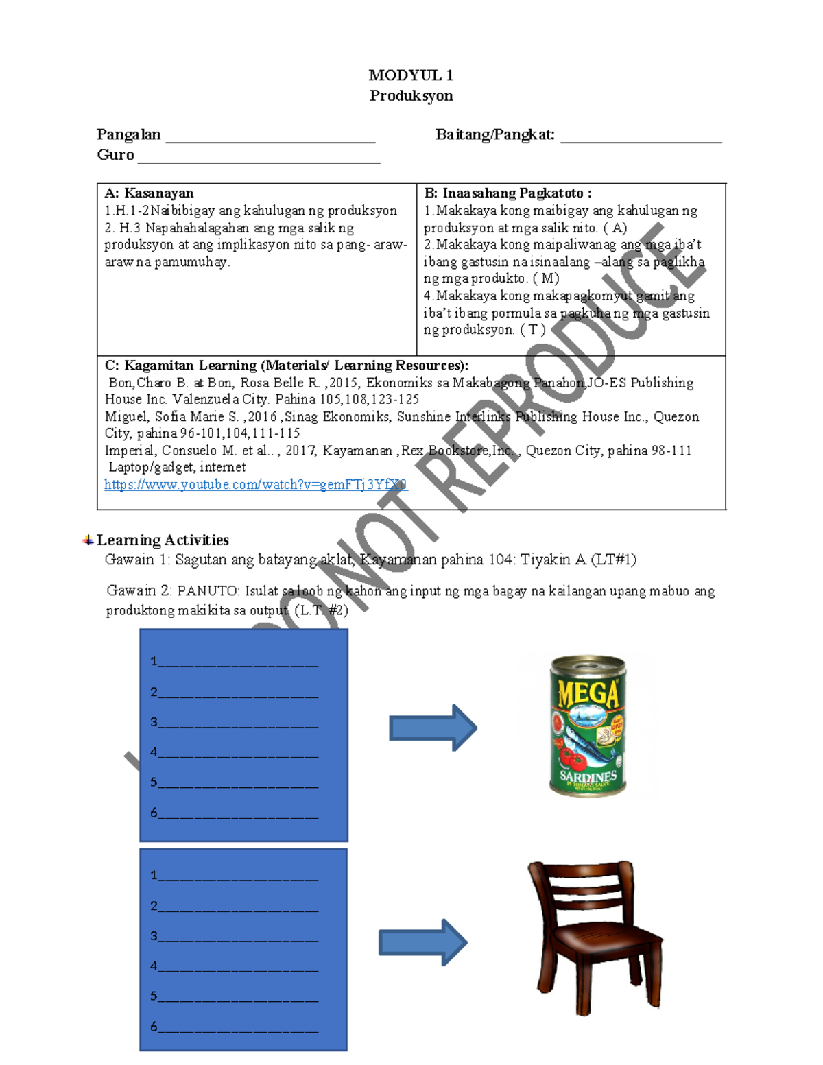 Grade 9 2nd Quarter Module 1-3 Compile Activities and Assessments ...