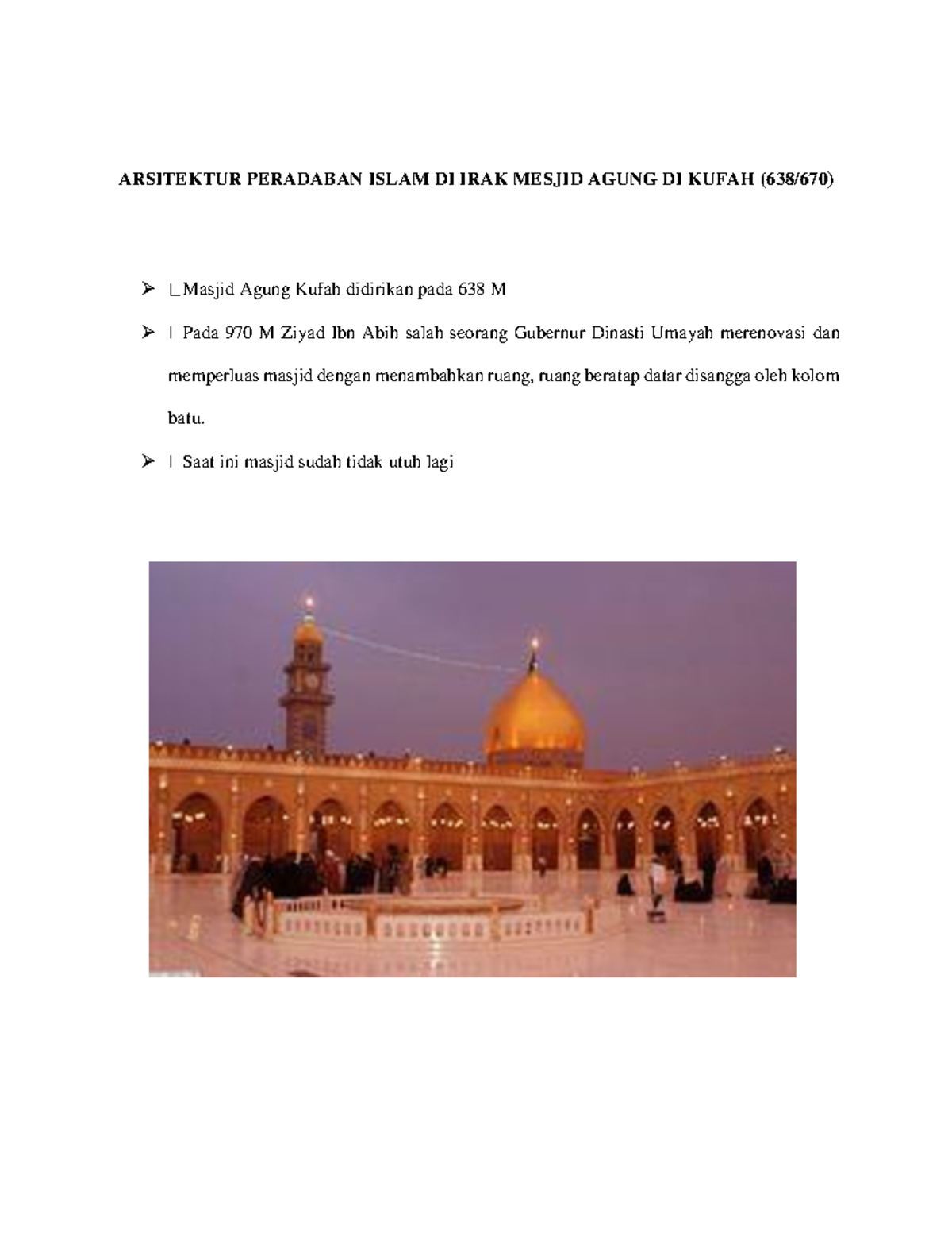 03 arsitektur peradaban islam - Arsitektur peradaban islam di irak ...