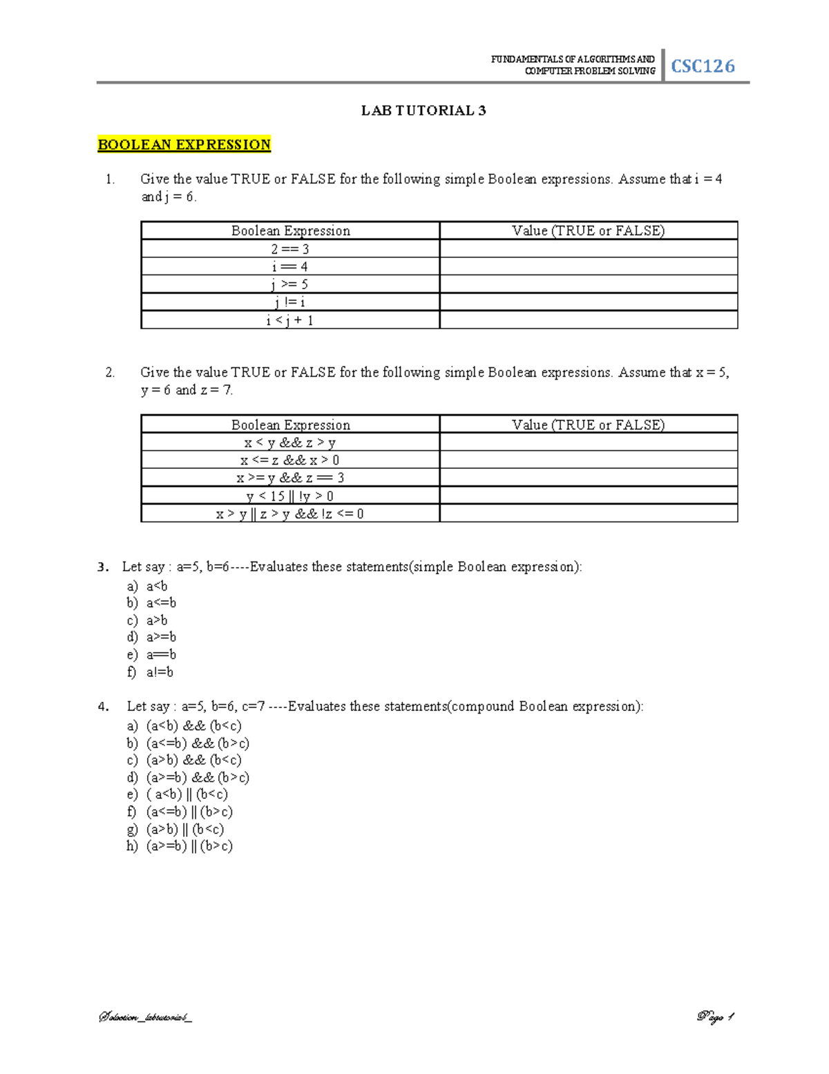 Exercise 4 - COMPUTER PROBLEM SOLVING CSC fxÄxvà|ÉÇrÄtuàâàÉÜ|tÄr ctzx D ...