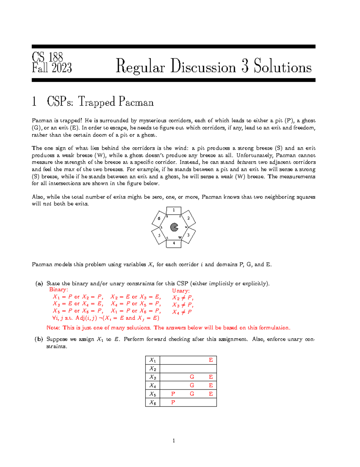 Disc03 Regular Sols Discussion Sol Cs 188 Fall 2023 Regular