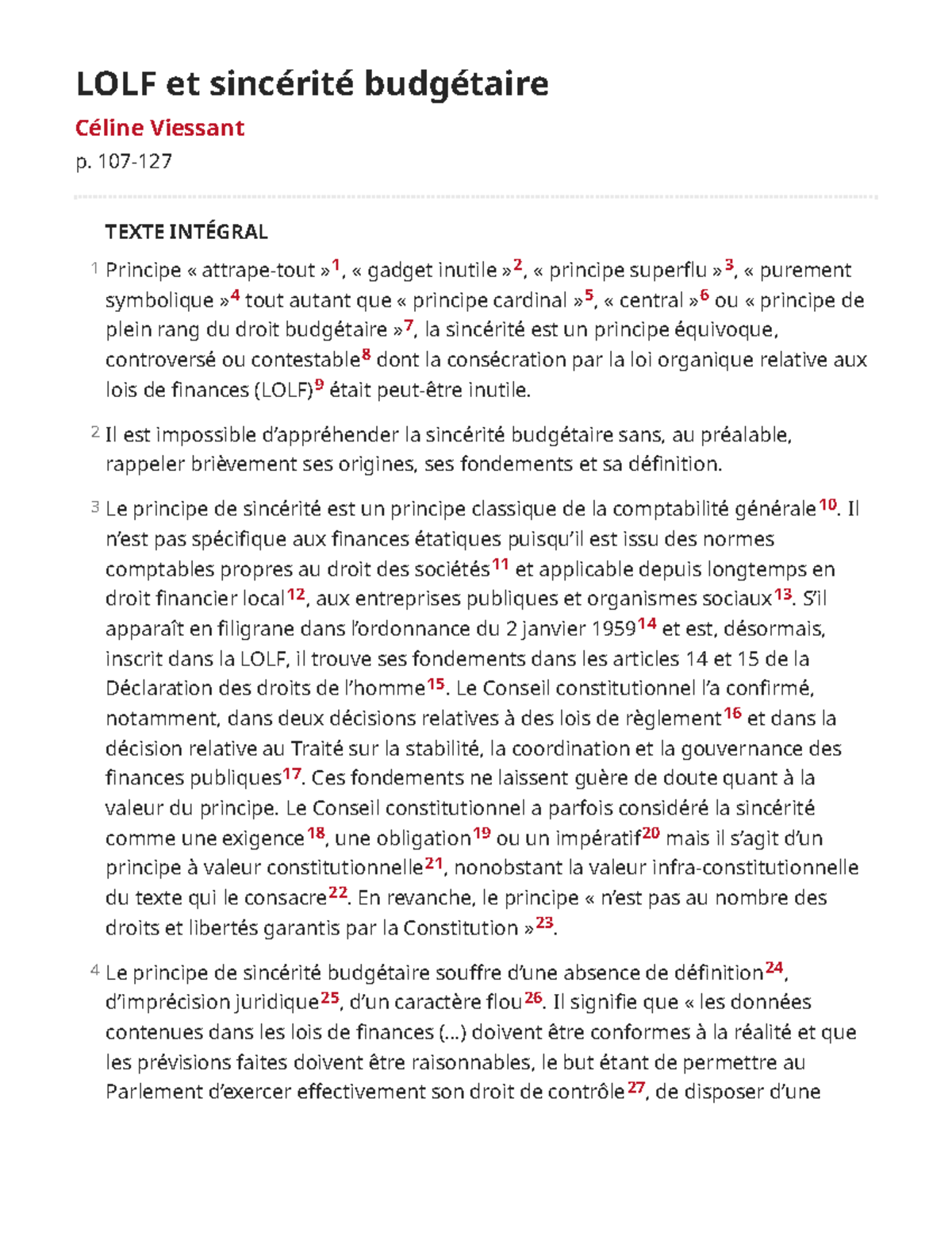 La LOLF a 20 ans - LOLF et sincérité budgétaire - Presses de l ...