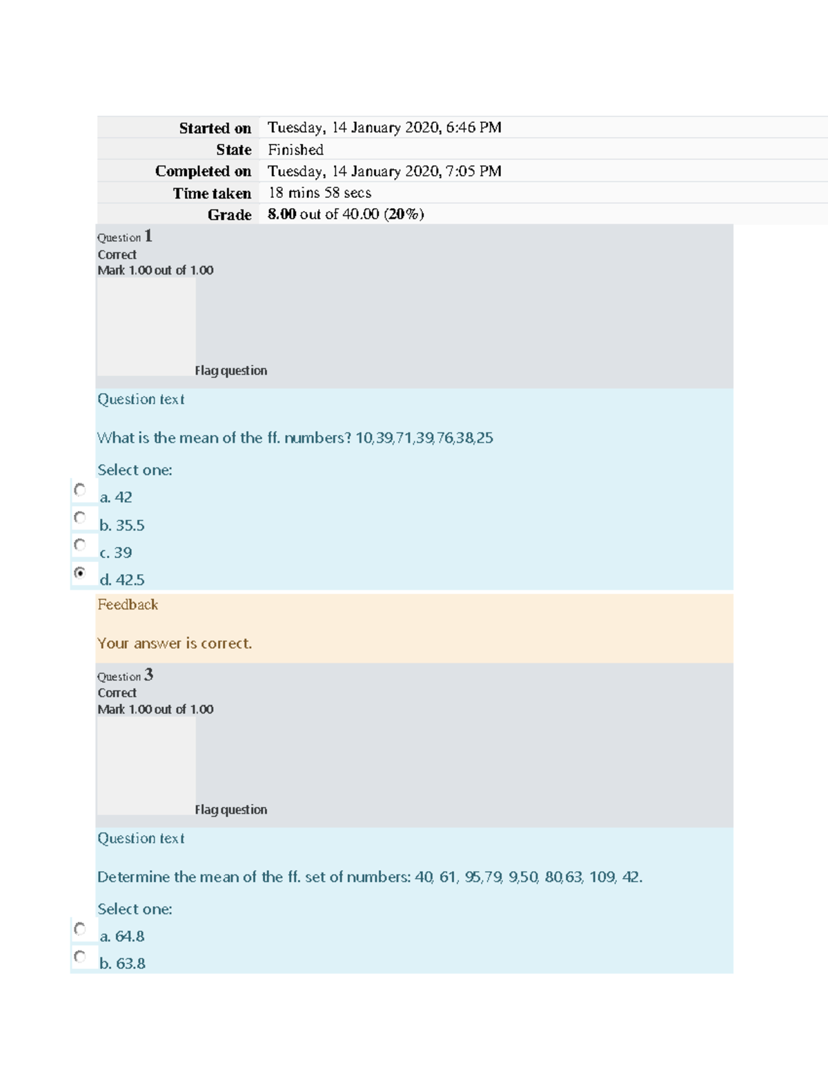 III-2ND-QRTR - okayy - Started on Tuesday, 14 January 2020, 6:46 PM ...