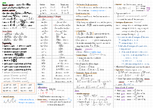 MA1521 Cheat Sheet - HEL;P - MA1521 Calculus for Computing Limits Maxima:f(c) is local maximum ...