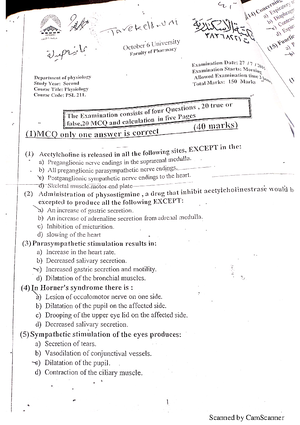 Mcq Cvs Mcq On Cvs With Answers Physiology Studocu