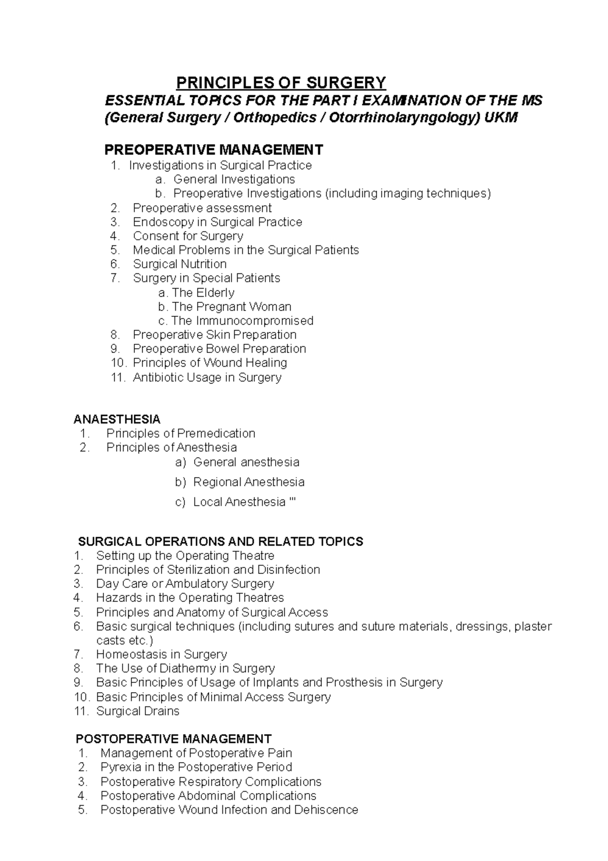Principles OF Surger 1 - PRINCIPLES OF SURGERY ESSENTIAL TOPICS FOR THE ...
